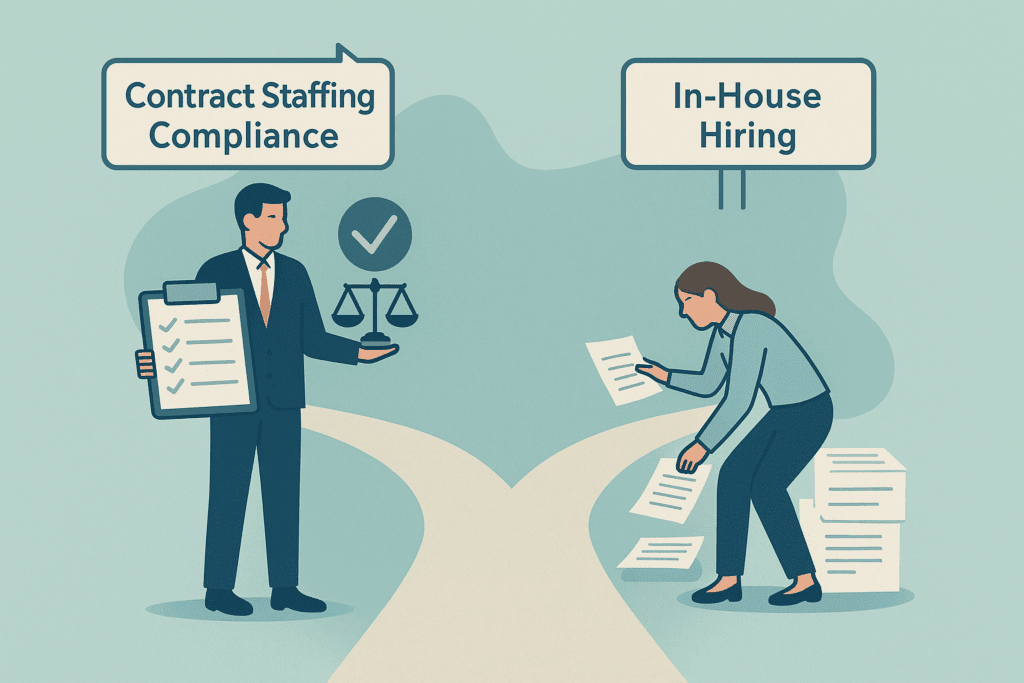 Compliance in Staffing: Contract vs In-House Hiring